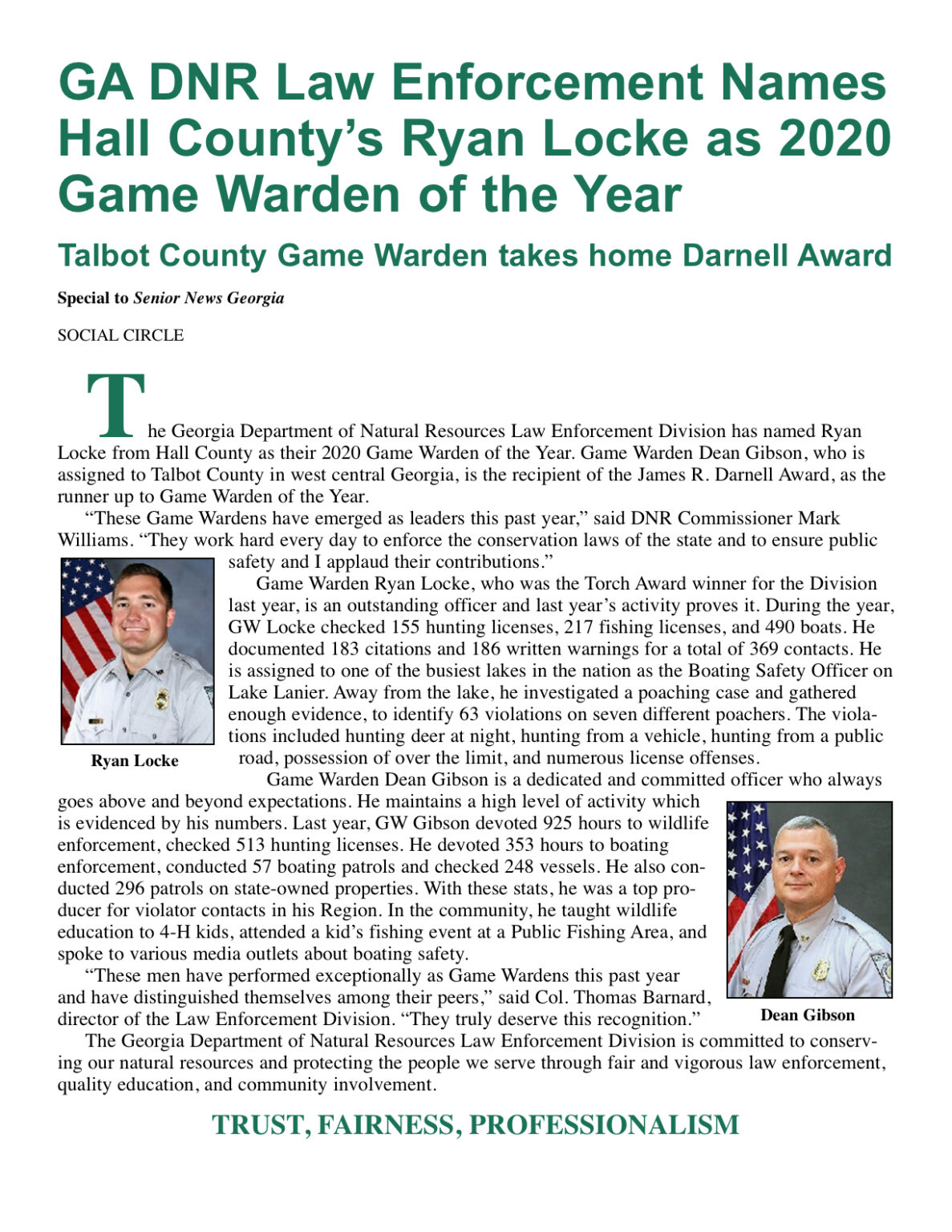 GA DNR Law Enforcement – SeniorNewsGeorgia