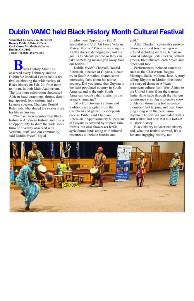 Dublin VAMC Celebrates Black History – SeniorNewsGeorgia